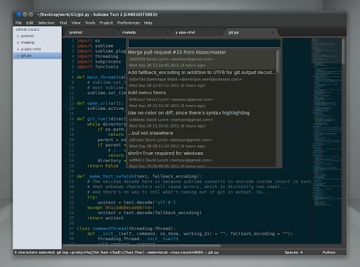 Sublime Text 2 Git Plugin ~ Web Upd8 Ubuntu Linux Blog