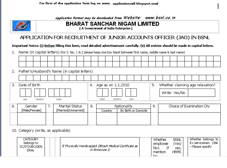 Application Cell: APPLICATION FOR RECRUITMENT OF JUNIOR ACCOUNTS ...