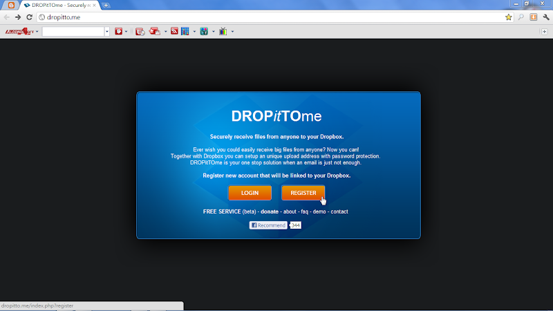 Dropbox服務四之四：讓朋友將檔案輕鬆上傳到自己的Dropbox(DROPitTOme) – 簡睿隨筆