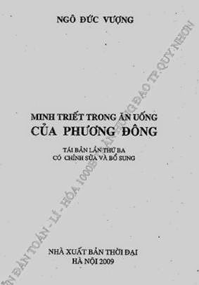 Minh Triết Trong Ăn Uống Của Phương Đông (NXB Thời Đại 2009) - Ngô Đức ...