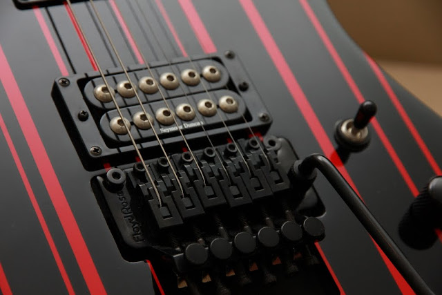 Schecter Synyster Gates Custom Black with Red Stripes
