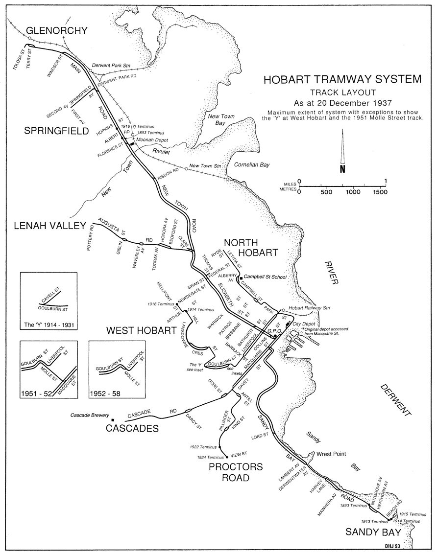 Hobart Light Rail Metro: 2. History of Trams in Hobart