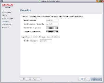 Instalar Oracle Solaris 11 x64 con Live CD y modo gráfico Proyecto AjpdSoft