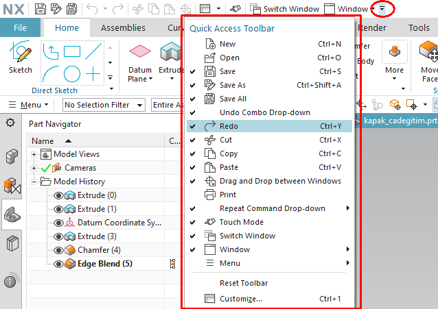 Quick Access Toolbar | cad-tips Quick Access Toolbar | cad-tips
