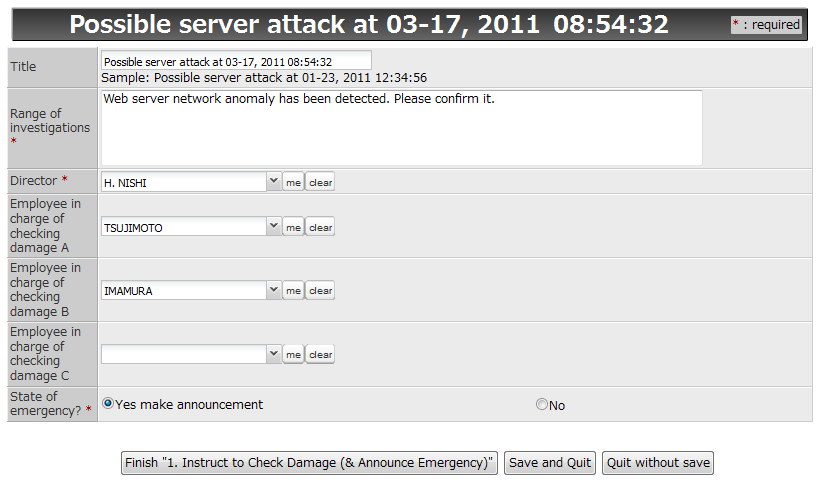 Workflow Sample: March 2011