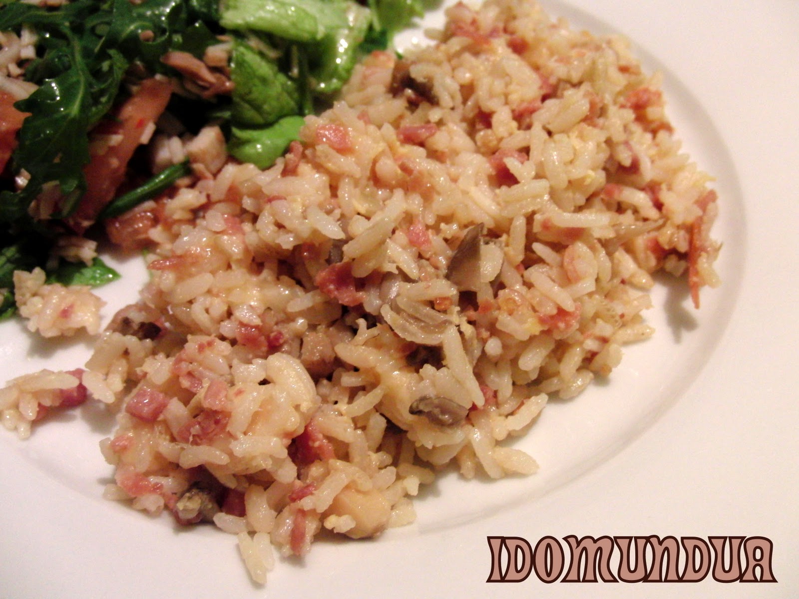 idomundua: ARROZ FRITO CON JAMÓN Y CHAMPIÑONES