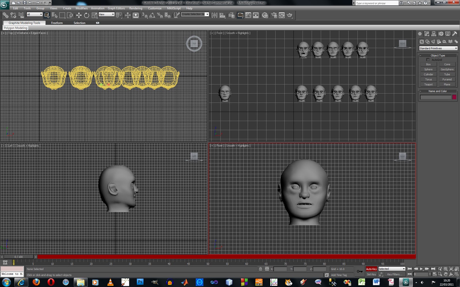 3D Modelling and Animation: Morphing Heads