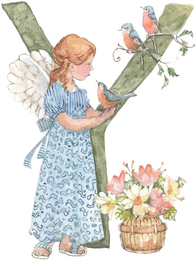 Alfabeto retro de angelitos. - Oh my Alfabetos!