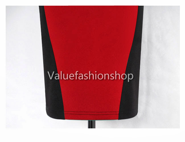 Womens Celeb Elegant Optical Illusion Colorblock Bodycon Party Pencil