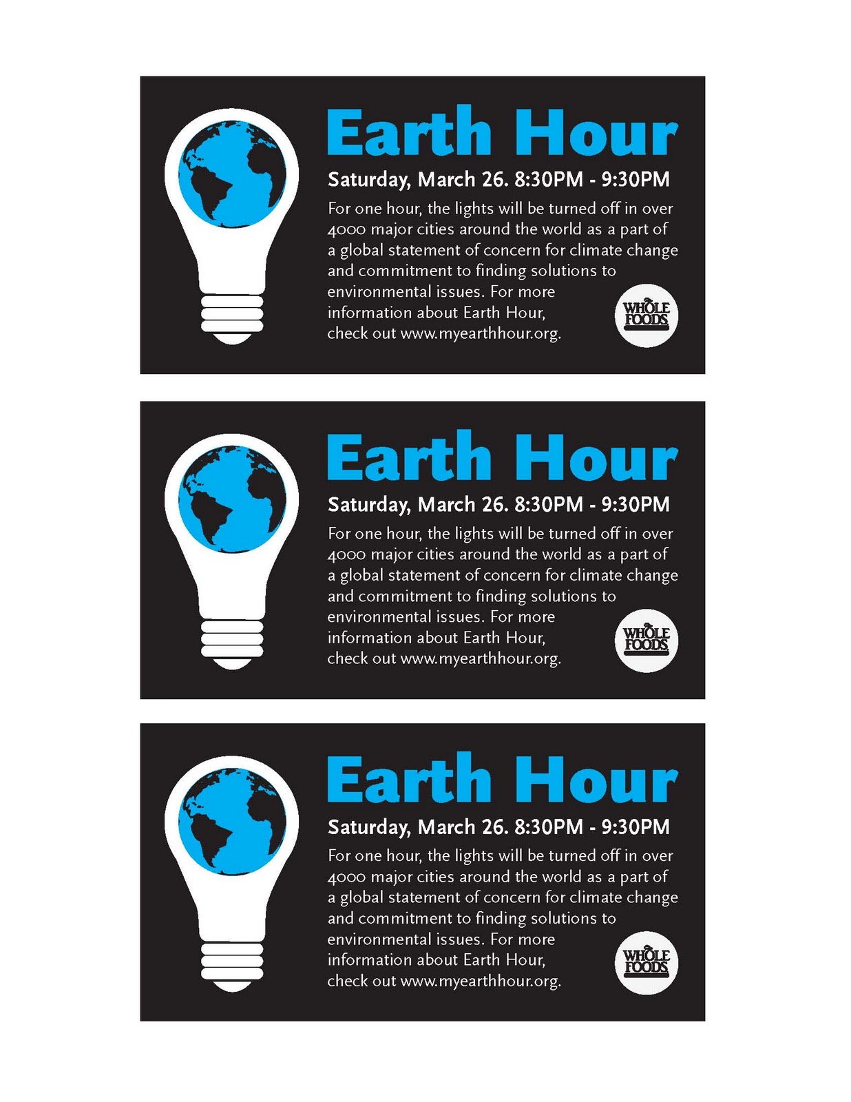 Doug Poole Illustrations&design: Earth Hour Signage Contest