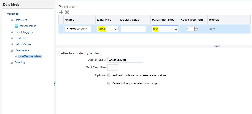 Passing Date Type Parameter From An Ess Job To A Bi Sql Data Model In Oracle Cloud Applications