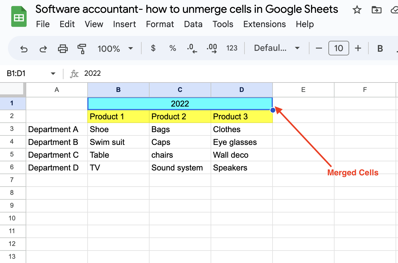 How to Unmerge Cells in Google Sheets (3 Easy Ways + Shortcut) How to Unmerge Cells in Google Sheets (3 Easy Ways + Shortcut)