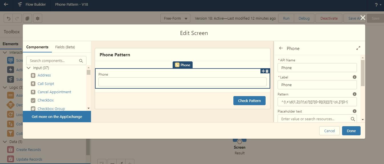 Validate Phone Number Pattern in Flow Builder - Pashtek Validate Phone Number Pattern in Flow Builder - Pashtek