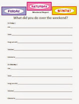Monday Mornings in my classroom: Weekend Reports - Breezy Special Ed