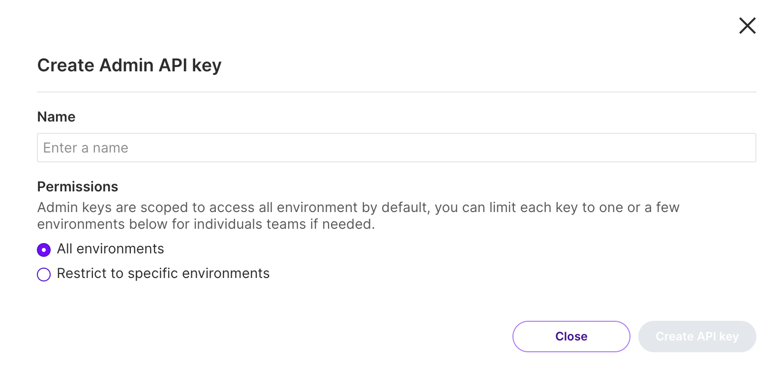 Managing Api Key Roles And Scopes Split Help Center