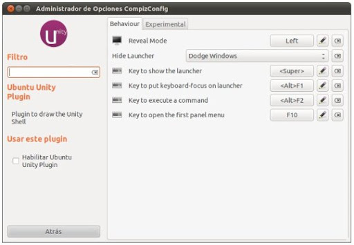 Configurando Unity en Ubuntu Natty