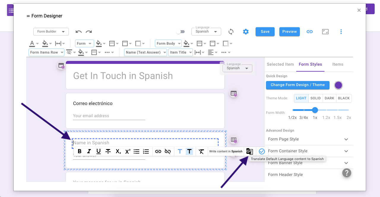 Create Multi-Language Form in Google Forms Create Multi-Language Form in Google Forms