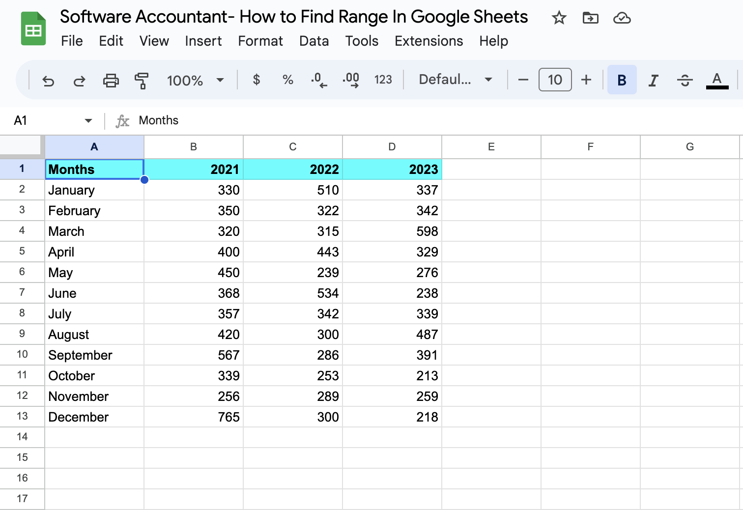 How to Find Range in Google Sheets How to Find Range in Google Sheets
