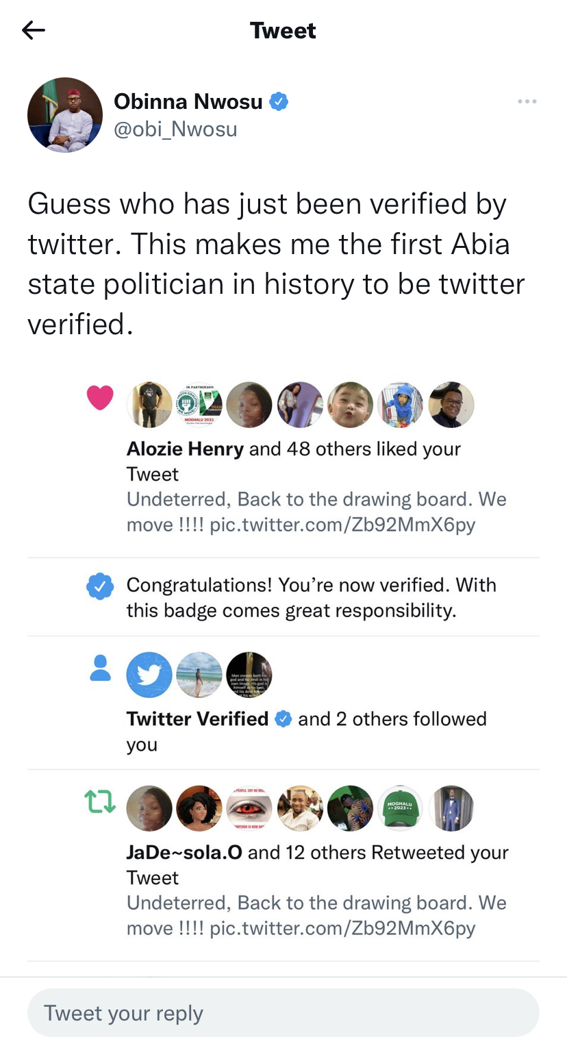 FACT-CHECK: Is Obinna Nwosu first Abia politician to be verified on ... FACT-CHECK: Is Obinna Nwosu first Abia politician to be verified on ...