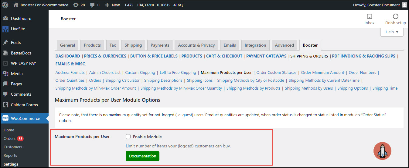 Woocommerce Maximum Products Per User Booster For Woocommerce