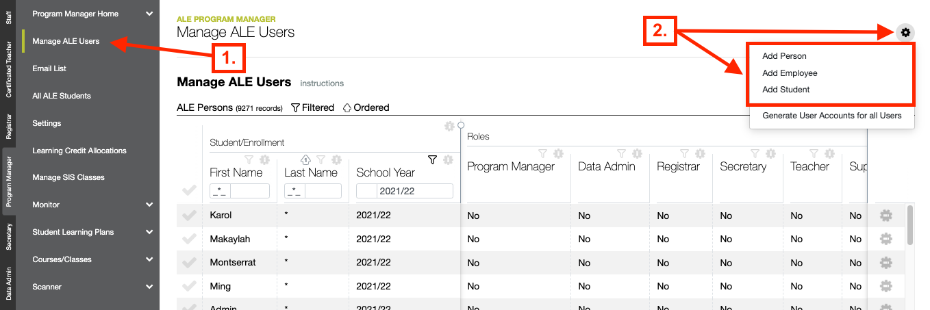 ALE Application: Assigning/Editing User Permissions – School Data Solutions ALE Application: Assigning/Editing User Permissions – School Data Solutions