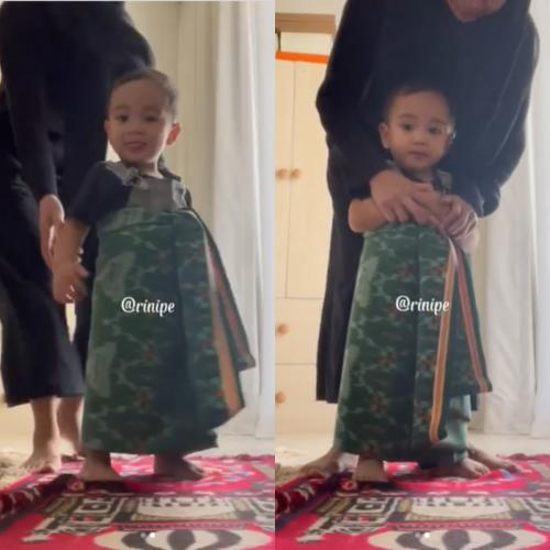 Pakai Sarung, Lucunya Rayyanza yang Sudah Belajar Salat Sejak Masih ... Pakai Sarung, Lucunya Rayyanza yang Sudah Belajar Salat Sejak Masih ...