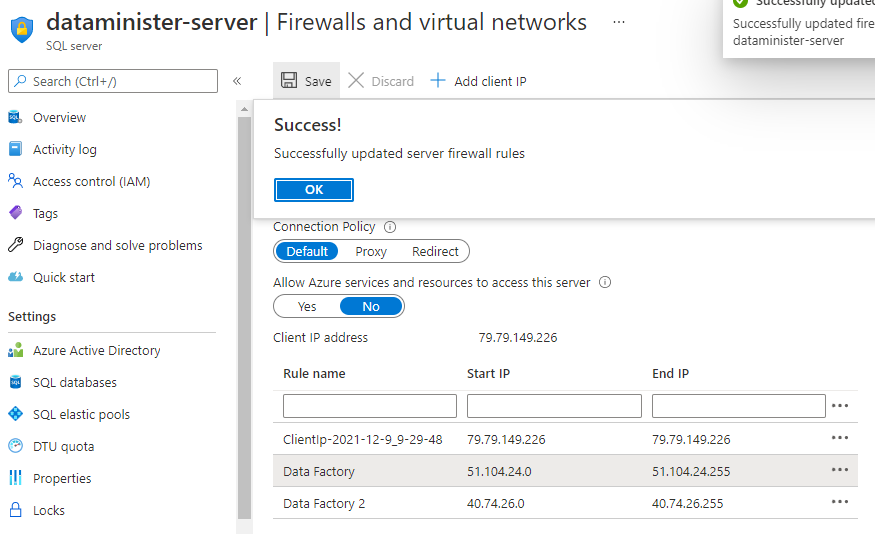 A Basic Azure Data Factory Pipeline Copying Data From A Csv To An Azure Sql Database Data