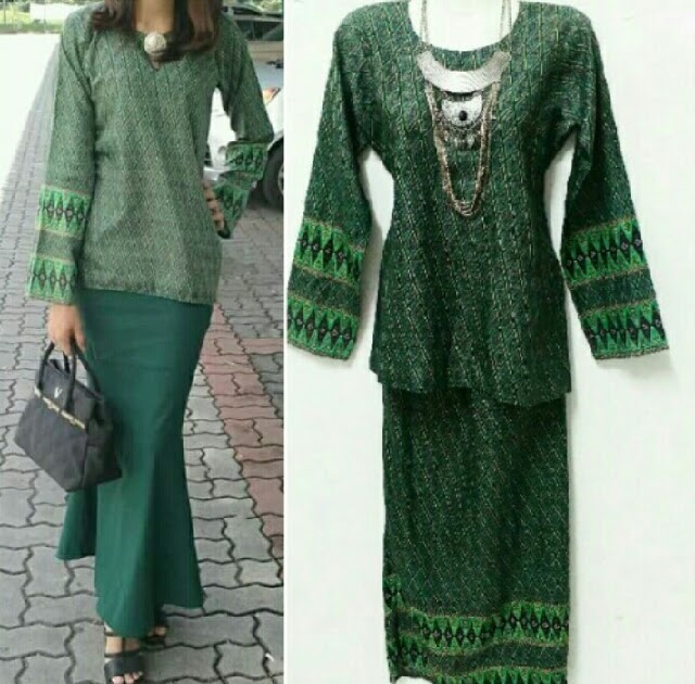 42 Baju Kurung Corak Insang Trend Masa Kini