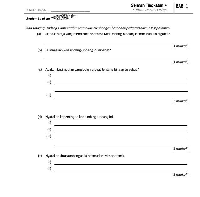 Soalan Struktur Sejarah Tingkatan Bab Koleksi Soalan Pdpr Sejarah ... Soalan Struktur Sejarah Tingkatan Bab Koleksi Soalan Pdpr Sejarah ...