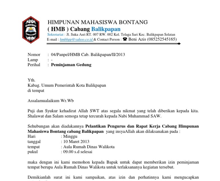 Contoh Surat Permohonan Peminjaman Gedung - Homecare24 Contoh Surat Permohonan Peminjaman Gedung - Homecare24