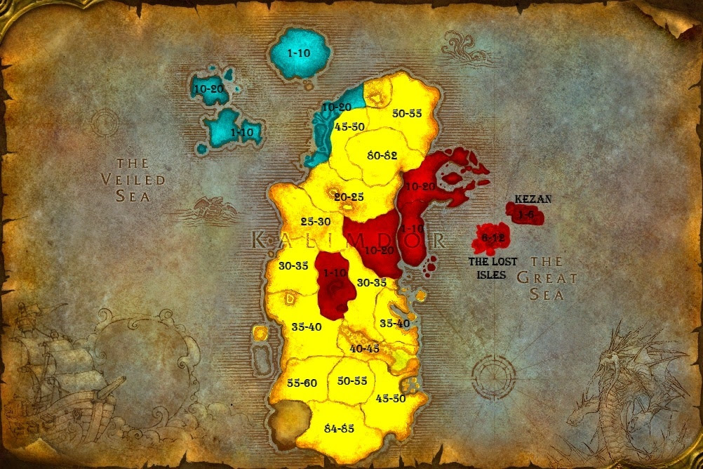 World Of Warcraft Leveling Zones Level 25 30 Jako