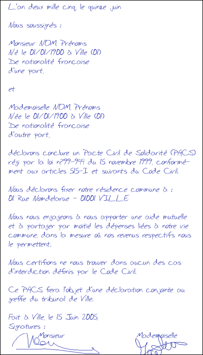 Gale traitement: Convention de pacs modele Gale traitement: Convention de pacs modele