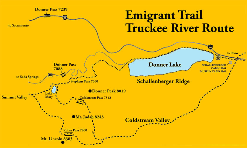Donner Party Map Route