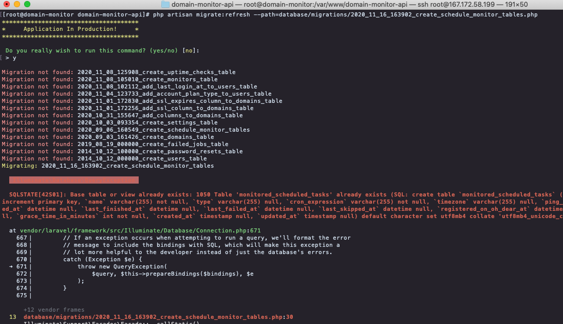 Laravel Laravel Migrate Fresh Specific Migration