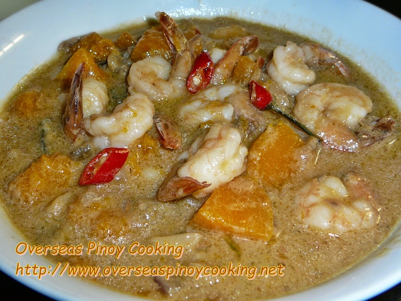 Ginataang Sugpo at Kalabasa, Prawn and Pumpkin in Coconut Milk ...