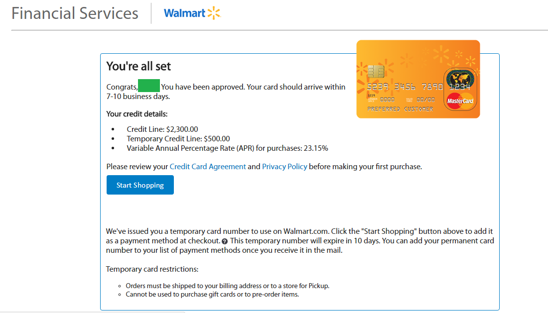 Can You Use A Temporary Walmart Credit Card In Store - Credit Walls