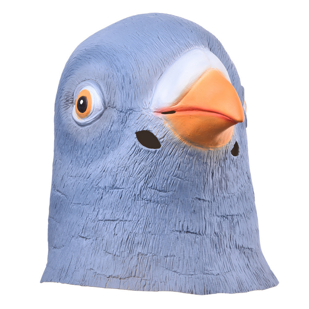 2017 New Lifelike Pigeon Head Full Face Mask Halloween Gifts Eco ...