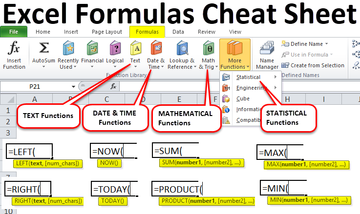 Excel Formulas Cheat Sheet Examples Use Of Excel Formulas - Riset Excel Formulas Cheat Sheet Examples Use Of Excel Formulas - Riset