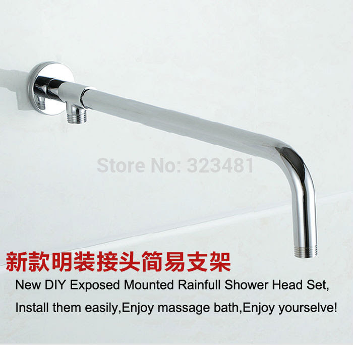 DIY Exposed Wall Mounted Shower Set Including 8' Shower Head With Arm ...