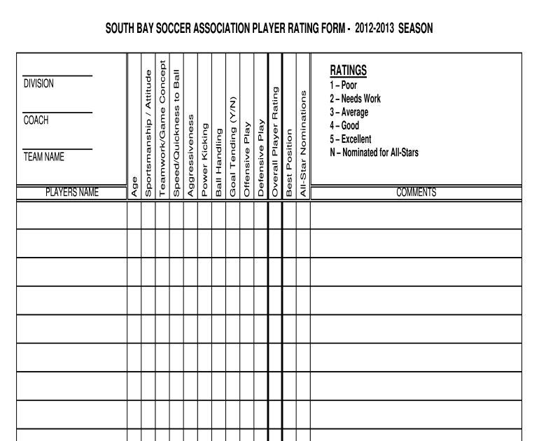Printable Softball Tryout Evaluation Form - Printable Forms Free Online Printable Softball Tryout Evaluation Form - Printable Forms Free Online