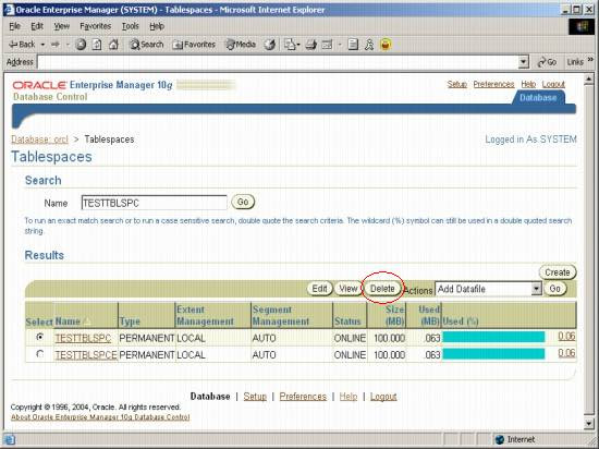 Oracle Tutorial Oracle 10g Free Training Managing Tablespaces