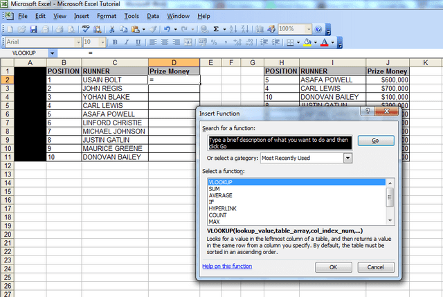 How To Use Vlookup