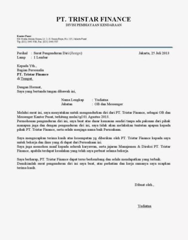 Contoh Surat Pensiun - Perumperindo.co.id Contoh Surat Pensiun - Perumperindo.co.id