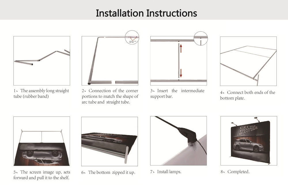 3m*3m Booth Solution Portable Exhibition Banner Stand With Your Own ...