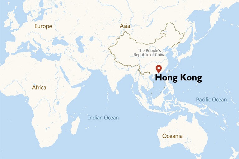 Hong Kong Map Asia Map Of West