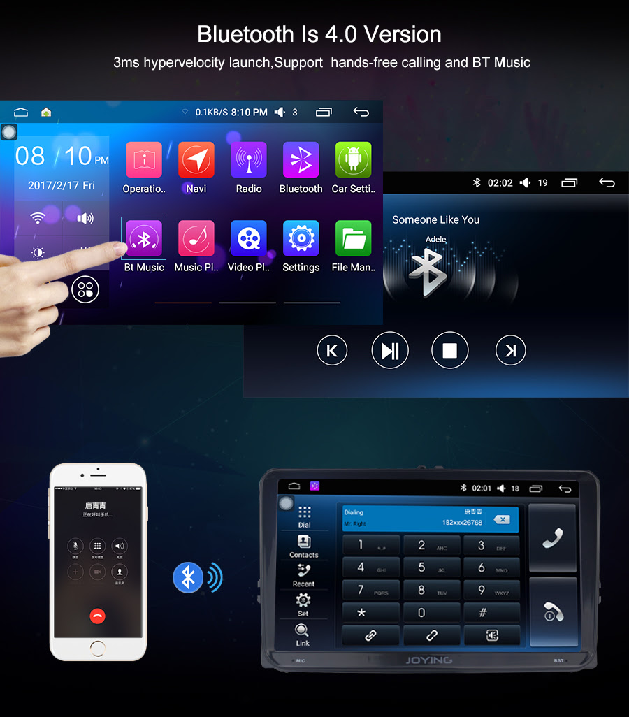 9"Automotive Multimedia Player Double 2Din Head Unit For VW Android 6.0 ...