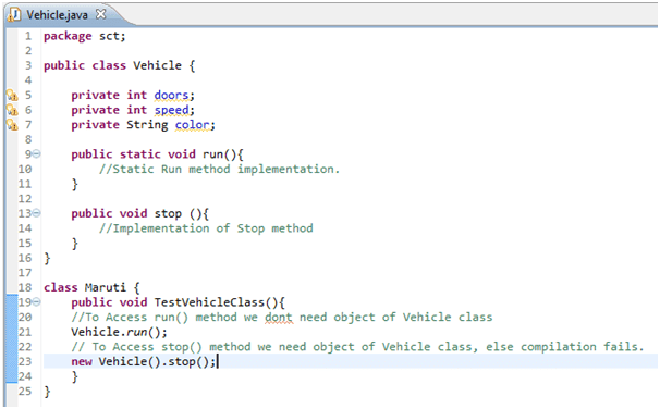 Java Declaration And Access Modifiers ~ Android Application