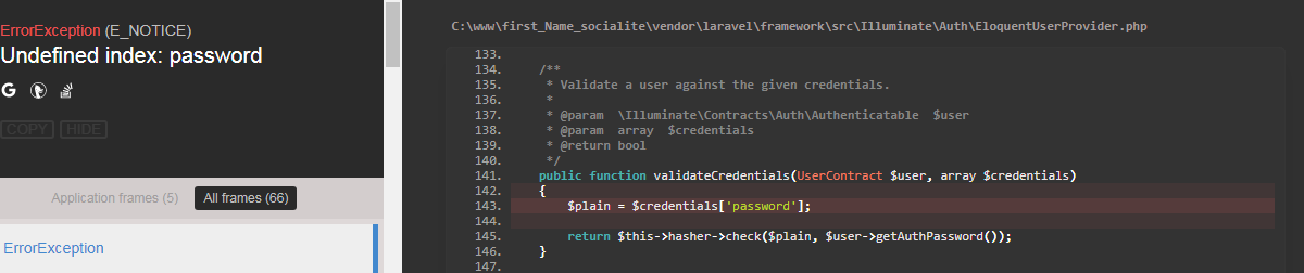 Laravel Solution Multiple Password In Laravel Validatecredentials Method