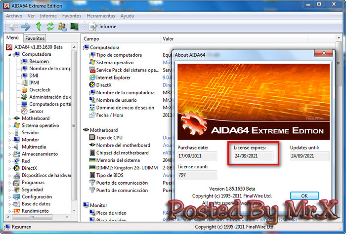 Software - AIDA64 Extreme Edition v1.85.1630 Beta [Todo sobre tu PC]