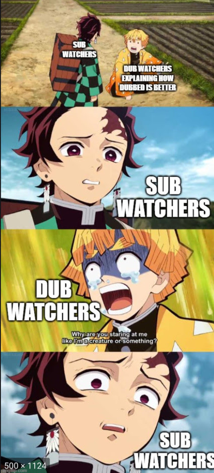 Anime Dub Vs Sub Meme Alilbitofmary
